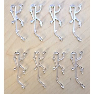 Qty 8. Valance Clip for Mini Blinds, Aluminum Blinds, PVC Blinds (Curved Hook-5388)