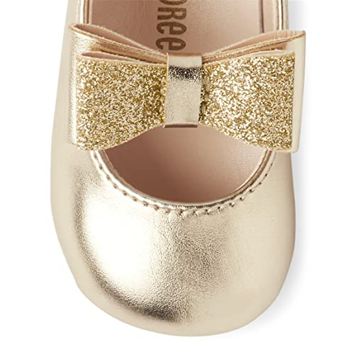 Gymboree, and Toddler Girls Dressy Ballet Flat,Gold,6-12 Months