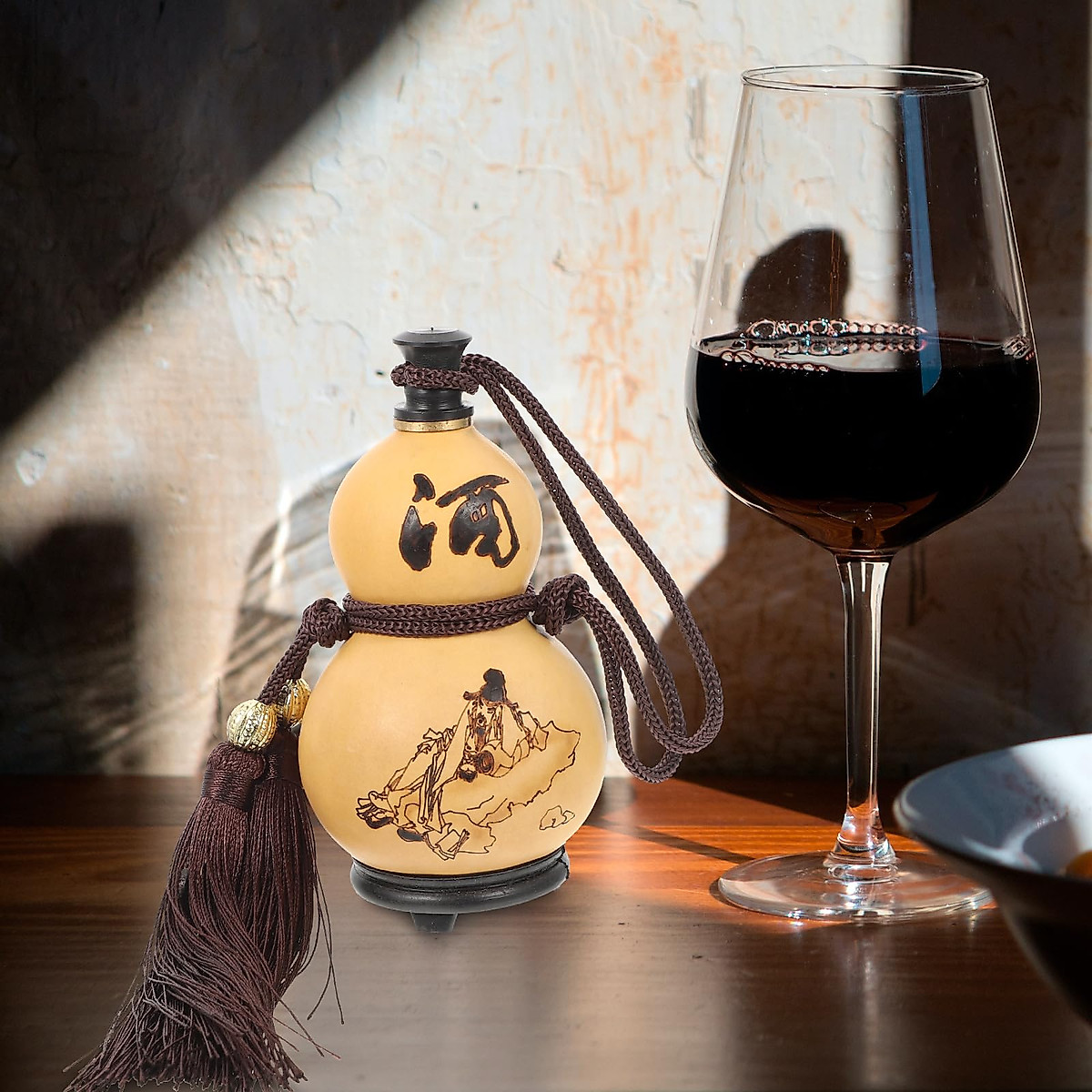 Natural Gourd Bottle Gourd Hip Flask Sake Drink Ware Gourds Drink Storage Bottle Japanese Decor Gourd Jug Japandi Decor Hot Sake Bottle Sake Decanter Sake Tank Wine Chinese Style