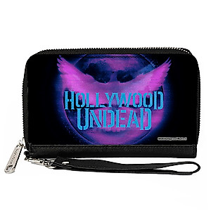 Buckle-Down Women's PU Zip Around Wallet Rectangle-Hollywood Undead, 7.5"x4.5"