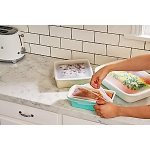 W&P Reusable Silicone Stretch Lid, Casserole (9 x 13) Set of 1, Dishwasher Safe, Freezer Safe, LFGB/Premium Silicone, Microwave Safe, Clear