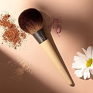 EcoTools Full Powder Brush, Fluffy Makeup Brush For Loose & Pressed Powder, Best For Setting Makeup, Large Brush Head With Soft, Synthetic Bristles, Eco-Friendly & Cruelty-Free, 1 Count