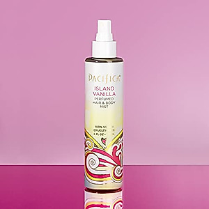 Pacifica Beauty, Island Vanilla Hair Perfume & Body Mist, Best Warm Vanilla Scent, Natural + Essential Oils, Alcohol Free, 100% Vegan and Cruelty Free, Clean Fragrance