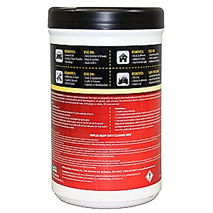 Malco Duplex Heavy Duty Cleaning Wipes for Home and Auto - Dual Sided Textured, Wet Wipes/Removes Grease, Tar, Paint, Oil, Dirt/No Residue/Safe for Hands/Made in USA (130 Wipes)
