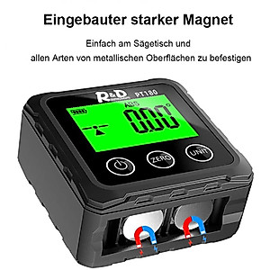 Digital Angle Finder Magnetic PT180 Table Saw Angle Finder Tool - Digital Inclinometer -4 of 90 Degree Finder Angle Cube Digital Protractor Bevel Gauge for Woodworking Micro Jig