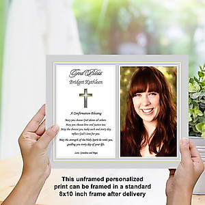 Poetry Gifts Confirmation for Girls or Boys, Sweet Personalized Blessing for Him or Her, 8x10 Inch Custom Print