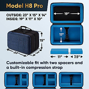 bagmate H8 Telescope Case Compatible with Celestron Optical Tubes | Hard Case with Soft Padding for Maximum Protection of 4”, 5”, 6”, and 8” Optical Tubes | Includes a Built-in Accessory Bag