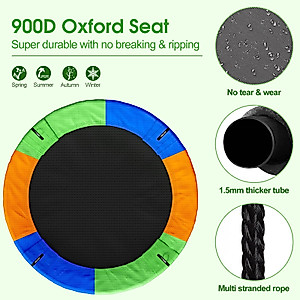 DEROFIT 40 Inch Flying Saucer Tree Swing for Kids,750lb Round Indoor Outdoor Swing Set with Foam Handle,Circle Swing with Steel Frame Adjustable Rope,Easy to Install 750lb Weight Capacity