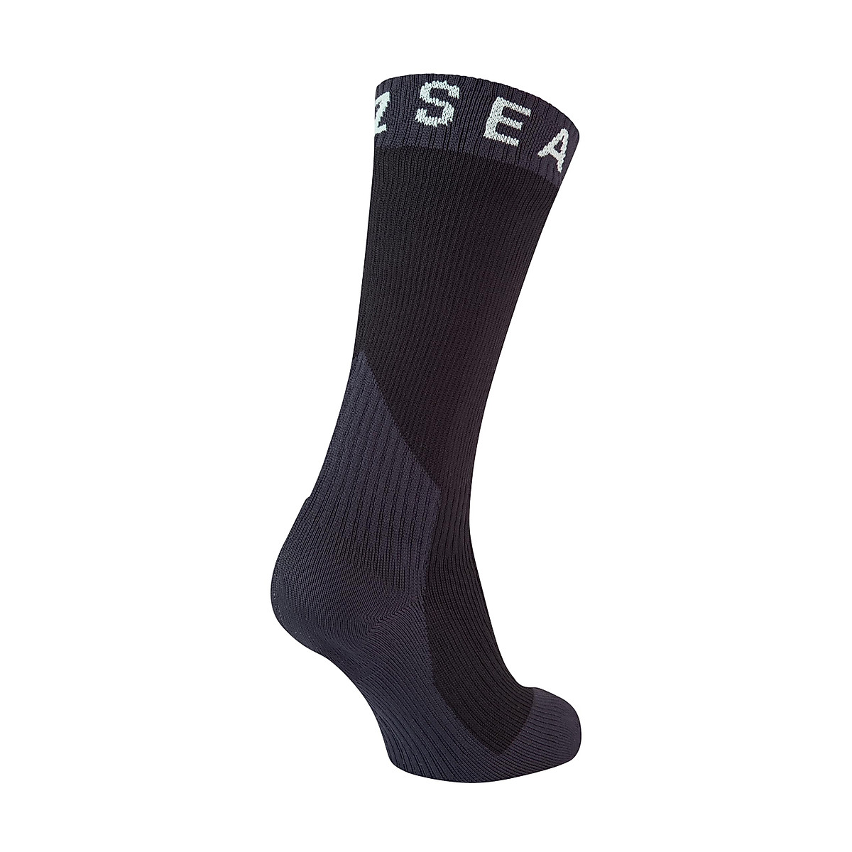 SEALSKINZ Unisex Waterproof Extreme Cold Weather Mid Length Sock, Black/Grey/White, Large
