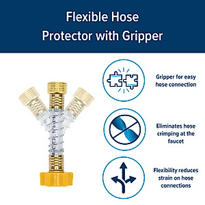 Camco Flexible Hose Protector-Eliminates Hose Crimping and Straining at Faucets and Water Connections, Creates Hose Flexibility (22703)