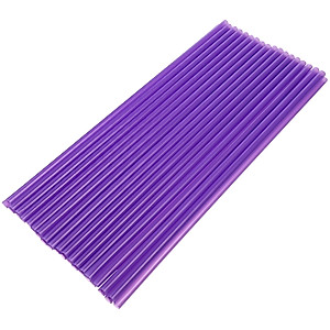 DOITOOL 200Pcs Plastic Straws Disposable Drinking Straw Friendly Straws Purple Straws for Party Wedding Events