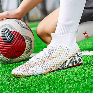 MEBAMY Big Boys' Soccer Shoes Outdoor Sports Soccer Training Men's Soccer Shoes