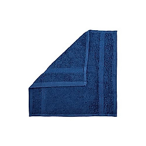 AKTI Premium Cotton Wash Cloths, Pack of 12, 13x13 Inches, 520 GMS, Durable, Quick Dry & Extra Absorbent Cleaning Cloth for Home, Spa, Hotel, Bathroom & Kitchen – Navy Washcloths