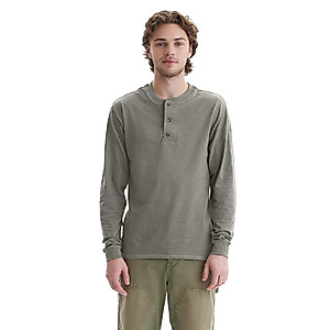 Hanes Men's Beefy Long Sleeve Three-Button Henley