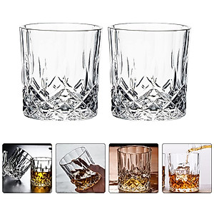 UPKOCH Crystal Whiskey Glasses Tumbler Set: 4Pcs Vintage Whiskey Glasses Whiskey Tumblers Crystal Glasses Cocktail Glass for Bar