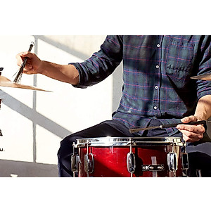 Jiayouy Retractable Drum Brushes Set 1 Pair Drum Wire Brushes and 1 Pair Nylon Brushes set for Cajon Jazz Acoustic Drummer Playing Music Lover