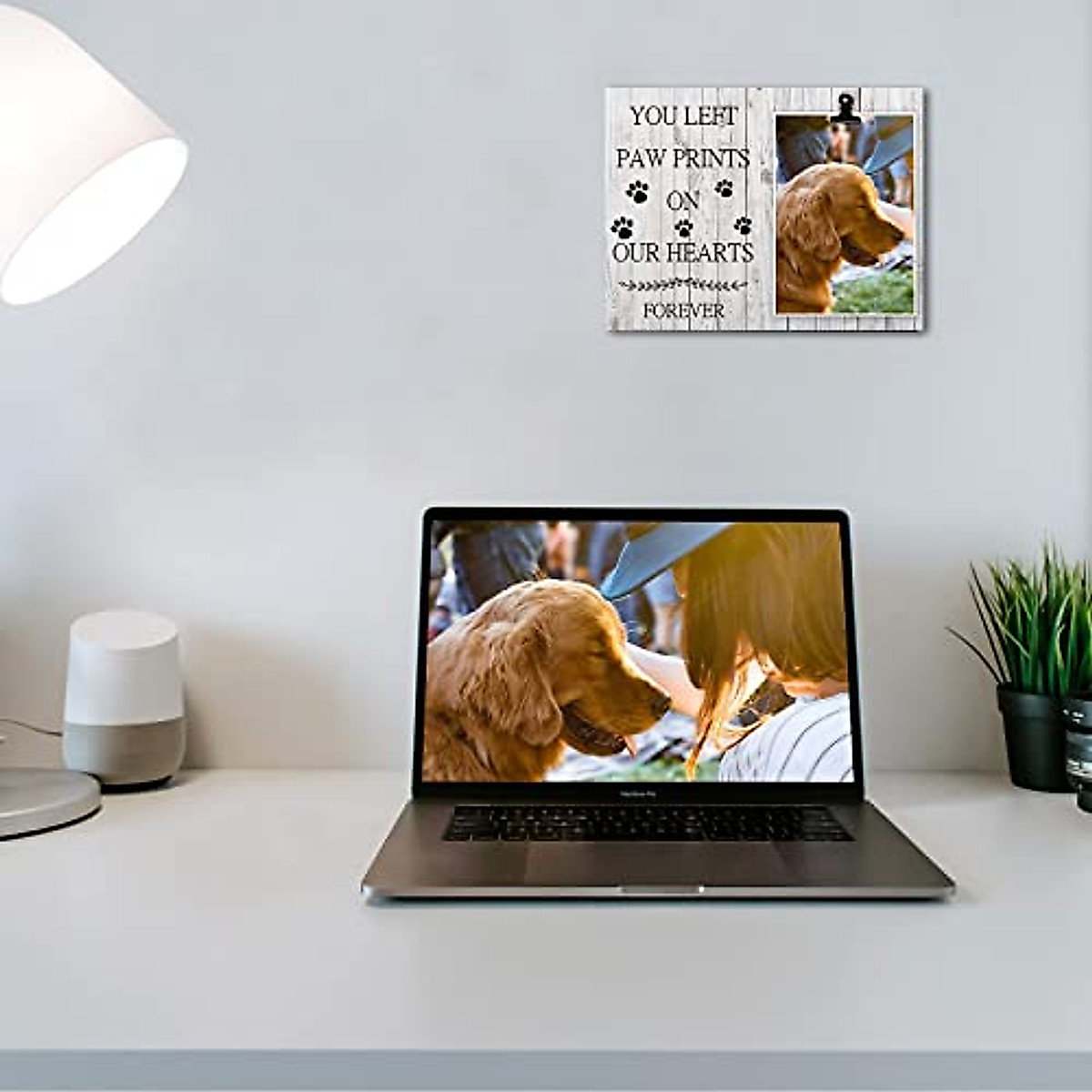 KINGNOW Pet Picture Frame Cat or Dog Frame 4x6 Memorial Pet Loss Picture Frame