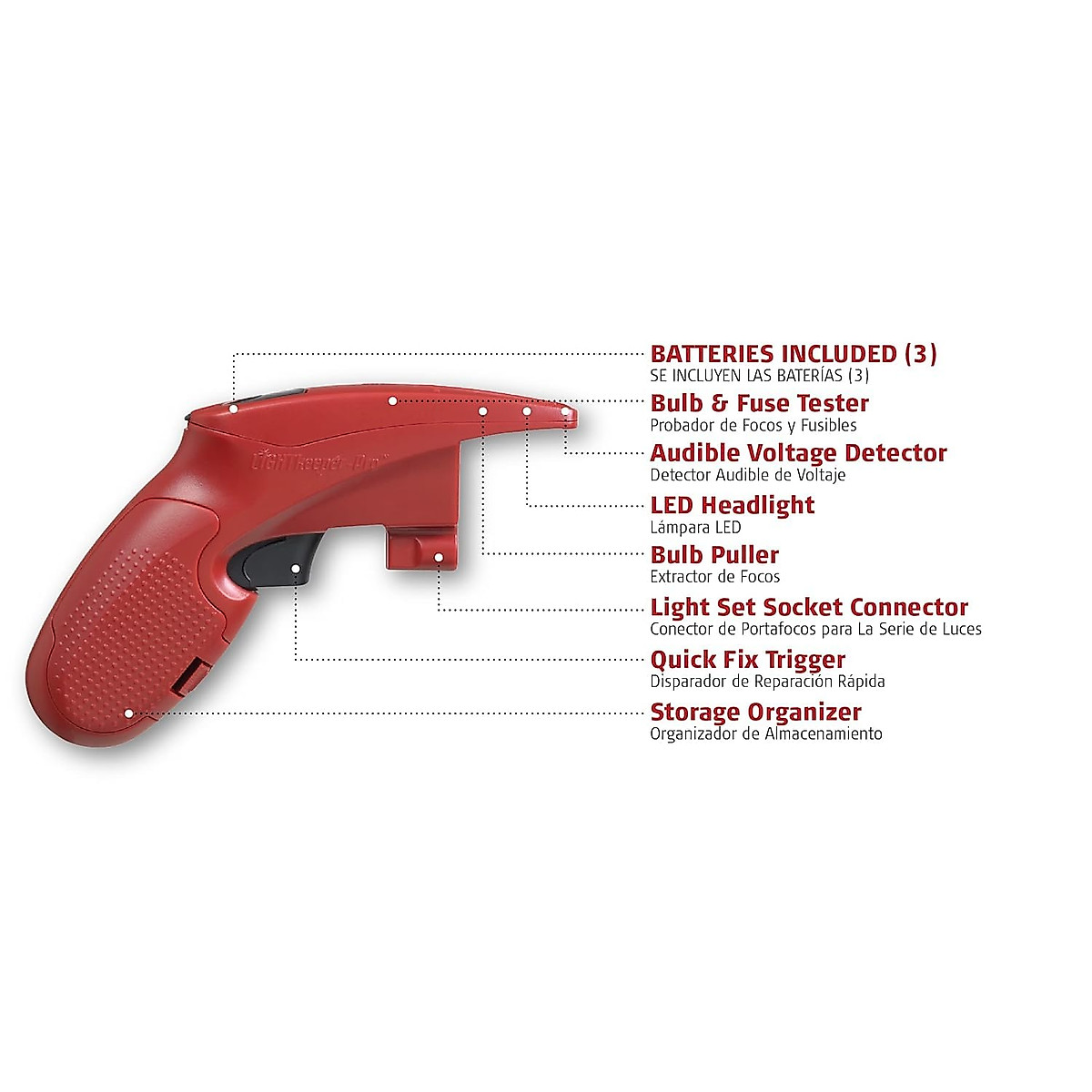 LIGHT KEEPER PRO - The Complete Tool for Repairing Incandescent Christmas Holiday Light Sets | Bonus Extra 50 Replacement Bulbs | UL Listed (#230566)