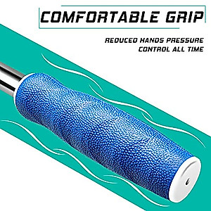 Golf Ball Retriever, Golf Ball Retriever Telescopic for Water with Spring Release-Ready Head, Ball Retriever Tool Golf with Locking Clip, Grabber Tool, Golf Accessories Golf Gift for Men(Blue, 6ft)