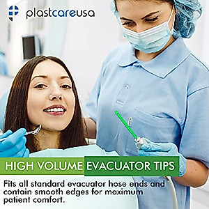 High Volume Evacuator HVE Tips - 1000 HVE Suction Tips Dental Disposable - Vented Evacuation Aspirator Tips with Smooth Edges (Rainbow Assorted - 10 Bags of 100) by PlastCare USA