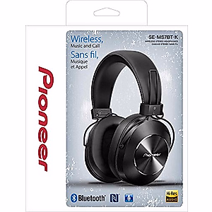 PIONEER Bluetooth and High-Resolution Over Ear Wireless Headphone, Black (SE-MS7BT-K)