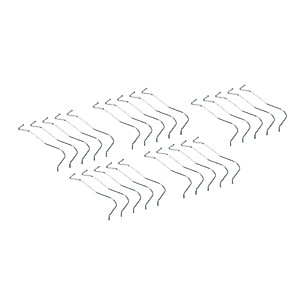 PATIKIL 3x1.1 Cage Door Hook, 25Pcs Stainless Steel Durable Singe Wire Water Pipe Latch Hook for Locking and Fixing Rabbit Pig Poultry Cage, Silver