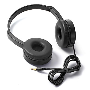 Kaysent School Headphones for Classroom Students - (KHPC-24B) 24 Packs Black Color Kids' Headphones for School, Library, Computers, Children and Adult(No Microphone)