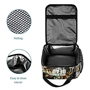 Waterproof Portable Insulation Lunch Tote The Apocalyptic Walking Horror Drama Dead Lunch Bag Gourmet Handbags Cooler Container for Camping Lunchboxes Storage Organizer