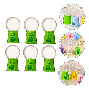 Abaodam 12 pcs Plasticcandy Party Bank Money Green Favor Rotatable Gift Kids Mini Candy Day Machine Bubble Dispenser Gum Light Desktop Playthings Catcher Gumballs Vending Golden