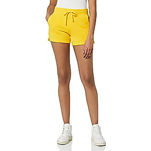 Amazon Essentials Women's Fleece Short, Golden Yellow, Medium