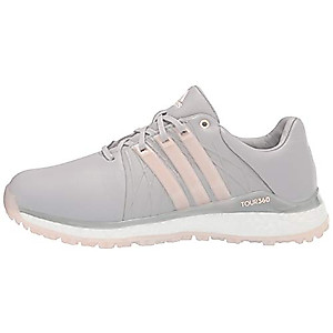 adidas Women's Tour360 XT Spikeless Golf Shoe Glory Grey/Pink Tint/Silver Metallic 7.5 M