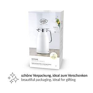 ALFI Thermos Flask, Stainless Steel Plastic Glass, Coconut White, 1 Litre