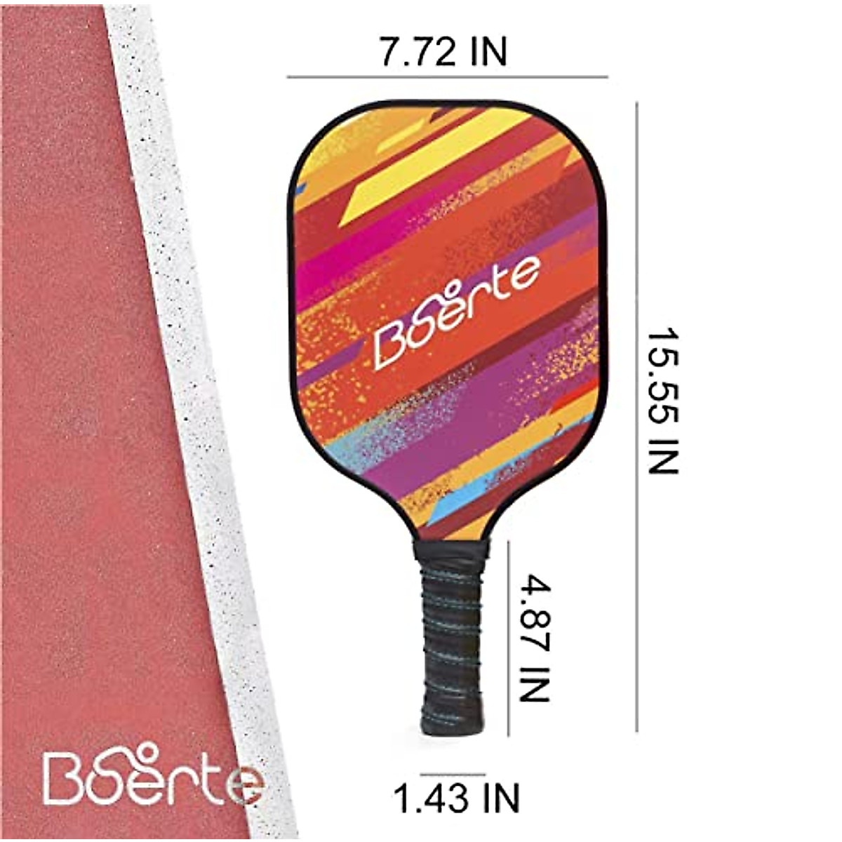 Boerte X-FOIL Pickleball Set, Graphite Pickleball Paddles Set of 2 and 4 Pickleballs, Portable Pickleball Equipment Bag for Pickleball Rackets.