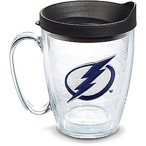 Tervis Made in USA Double Walled NHL® Tampa Bay Lightning® Insulated Tumbler Cup Keeps Drinks Cold & Hot, 16oz Mug, Primary Logo