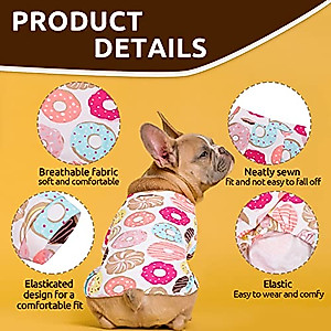 LETSQK 4-Pack Dog Pajamas Puppy Cute Clothes Adorable Puppy Rompers Jumpsuits Cozy Soft Cotton Bodysuits Apparel for Small Dog and Cat (X-Large)