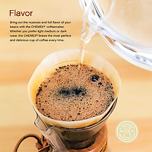 Chemex Bonded Filter - Natural Half Moon - 100 ct - Exclusive Packaging