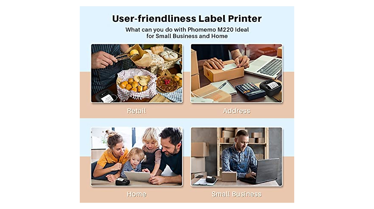 Phomemo M220 Wireless Label Maker - Portable & Efficient