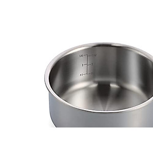 Merten & Storck Tri-Ply Stainless Steel 1.5QT Saucepan Pot with Lid, Professional Cooking, Multi Clad, Measurement Markings, Drip-Free Pouring Edges,Durable Glass Lid, Induction,Oven & Dishwasher Safe