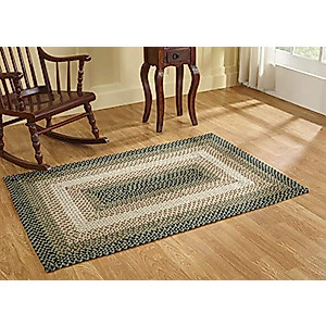 Better Trends Woodbridge Braid Collection is Durable, Mildew and Moisture Resistant Reversible Indoor Area Utility Rug 100% Wool in Vibrant Colors, 27" x 45" Rectangle, Green