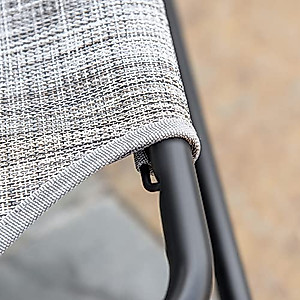 Outsunny Garden Rocking Chair, Outdoor Indoor Sling Fabric Rocker for Patio, Balcony, Porch, Grey