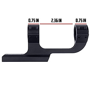 Monstrum 3-9x32 AO Rifle Scope with Illuminated Range Finder Reticle and Parallax Adjustment | ZR250 H-Series Offset Scope Mount | Monstrum Flip Up Lens Cover Set | Bundle