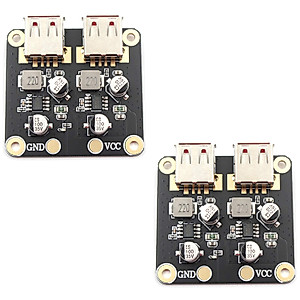 (2 Pack) JacobsParts 48W Dual USB QC 3.0 Fast Charge Step-Down Buck Module Power 12V 24V DC Input