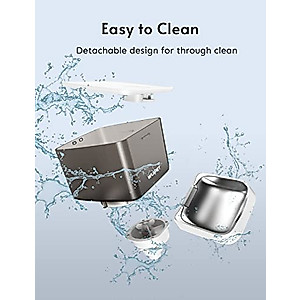 WUIPET Elevated Automatic Cat Feeders - 17 Cups Auto Pet Dry Food Dispenser for Cats and Dogs - Raised Programmable Timed Cat Feeder with Voice Recorder - 4 Meals Per Day and Portion Control