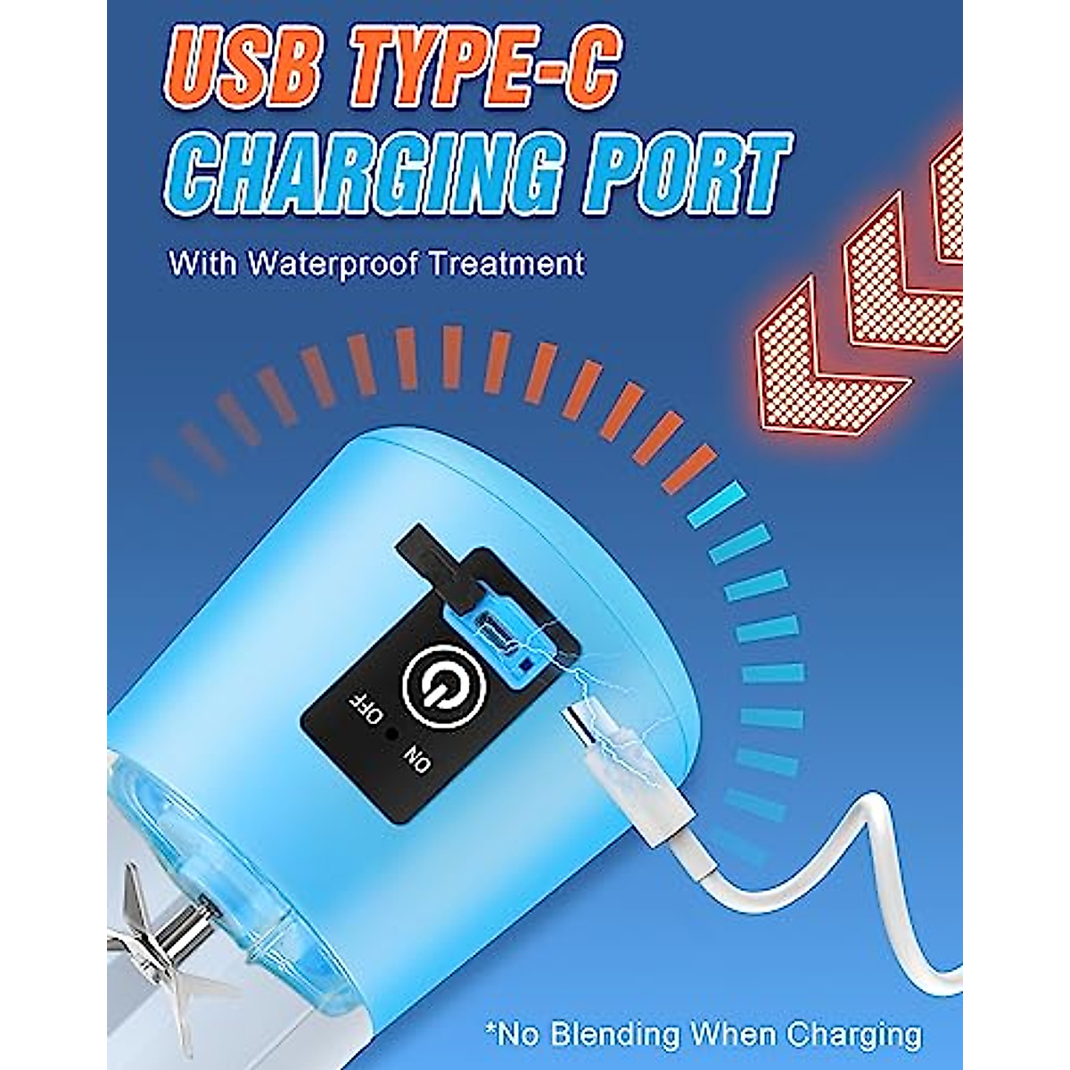 Personal Blender with USB Rechargeable Mini Fruit Juice Mixer, Mini Portable Blender for Smoothies and Shakes Mini Juicer Cup Travel 380ML