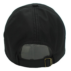 Waterproof Quick-Drying Baseball Cap Foldable Sun Hat Unisex Man Woman Outdoor Sport Camping Tennis Golf Caps Hats (Black)