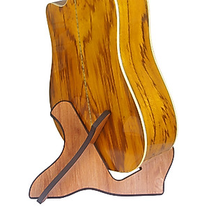 GLEAM Guitar Stand - Universal Wooden for Acoustic Electric Guitar and Bass X-Frame Style Portable String Instrument Holder with Soft Foam Covering