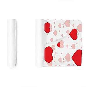 My Little Nest Abstract Red Hearts Love Hand Towels Soft Bath Towel Absorbent Kitchen Fingertip Towel Quick Dry Guest Towels for Bathroom Gym Spa Hotel and Bar 30 x 15 Inch