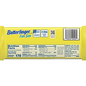 Butterfinger Fun Size Bars 6 Pack Tray, 3.9 oz