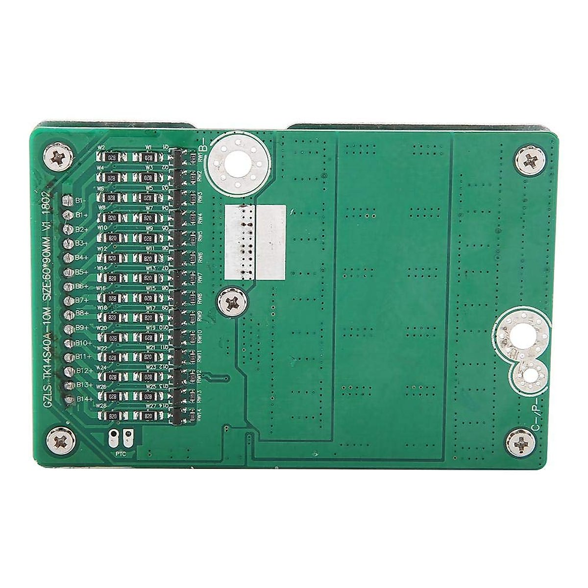 Lithium Battery Charging Board, 14S 48V 100A PCB Balance Charging Over Discharge Temperature 14 Strings Series Protect Module
