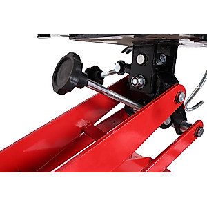 BIG RED TR4076 Torin Hydraulic Roll-Under Transmission Service/Floor Jack: 1/2 Ton (1,000 lb) Capacity, Red